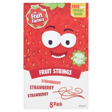 Fruit Factory Fruit Strings Strawberry 5X20g - Tesco Groceries