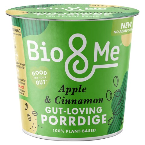 Bio&Me Apple & Cinnamon Gut Loving Porridge Pot 58G - Tesco Groceries