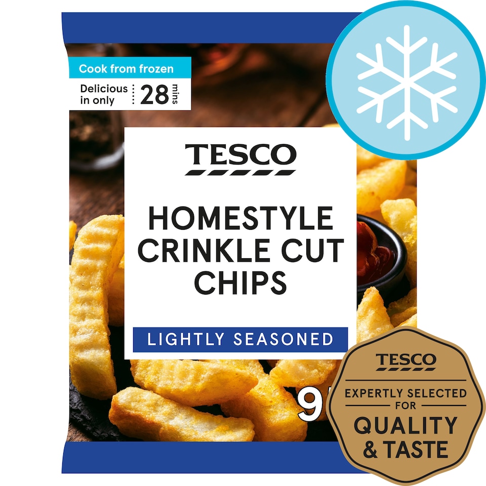 Tesco Homestyle Crinkle Cut Chips 950G - Tesco Groceries