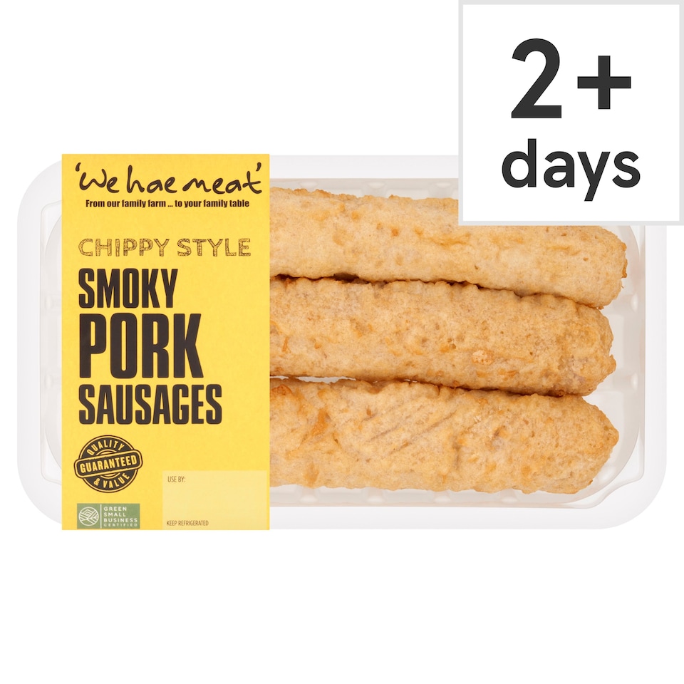 We Hae Meat Chippy Smoky Pork Sausages 300G - Tesco Groceries