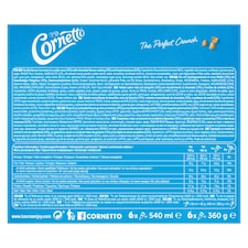 Cornetto Classic Ice Cream Cones 6X90ml - Tesco Groceries