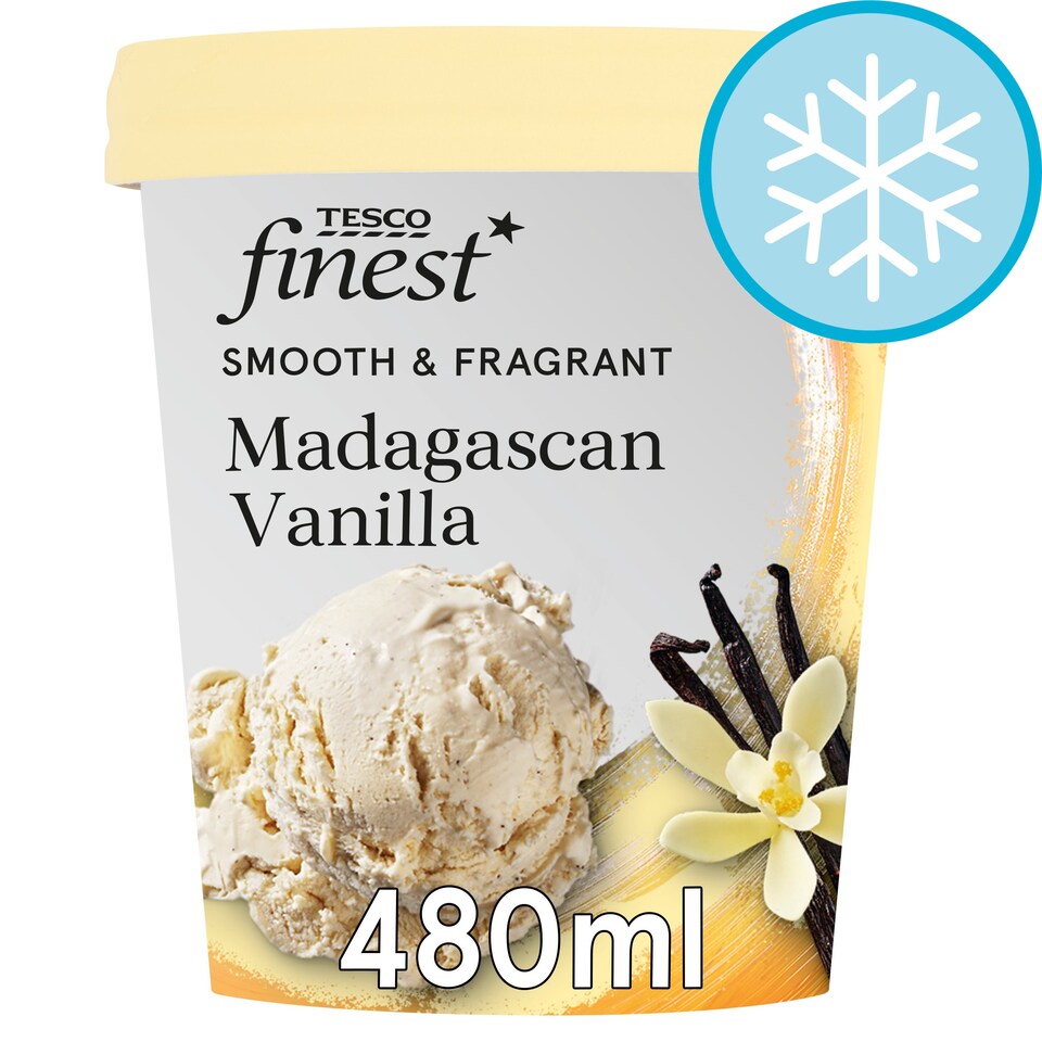 Tesco Finest Ice Cream Madagascan Vanilla 480Ml - Tesco Groceries