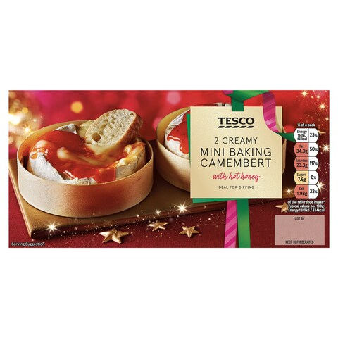 Tesco 2 Creamy Mini Baking Camembert 280g - Tesco Groceries