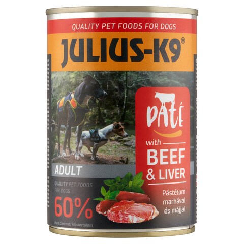 Julius-K9 Complete Food for Adult Dogs Pate with Beef and Liver 400 g ...