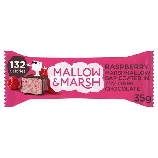 Mallow & Marsh Raspberry Marshmallow & Dark Chocolate 35G - Tesco Groceries