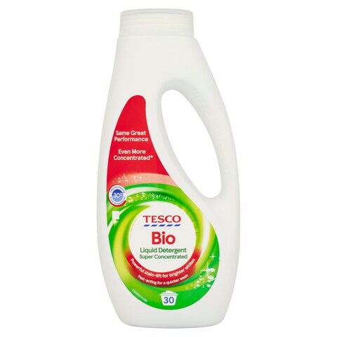 Tesco Bio Liquid Detergent Super Concentrated 30w 750ml - Tesco Groceries