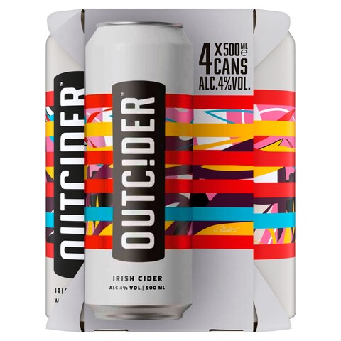 Outcider Irish Cider 4 X 500Ml - Tesco Groceries