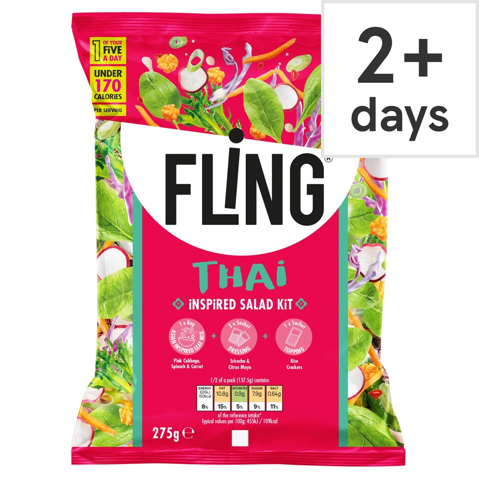 FLiNG Thai Inspired Salad Kit 275g - Tesco Groceries