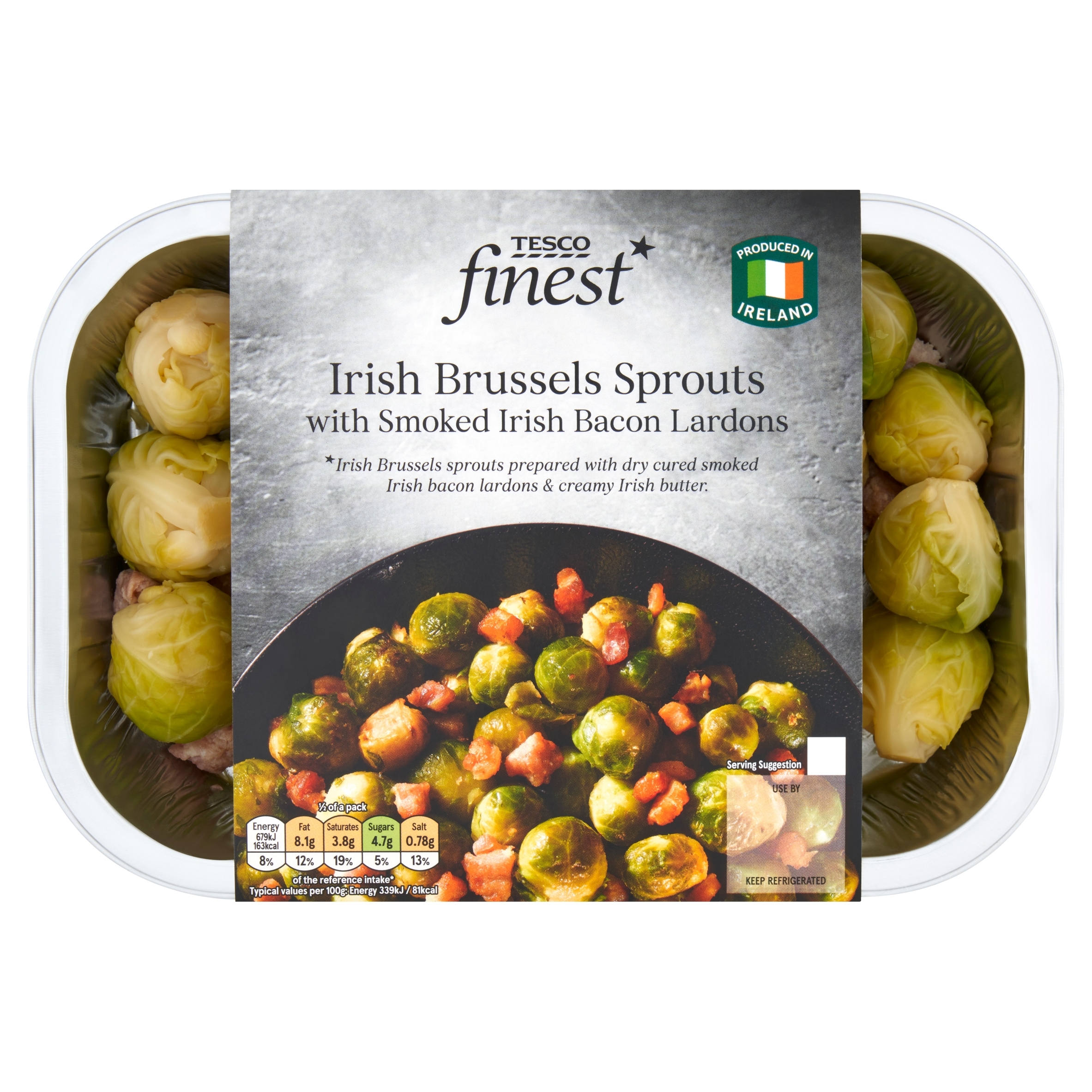 Tesco Finest Brussel Sprouts With Smoked Bacon 400G - Tesco Groceries