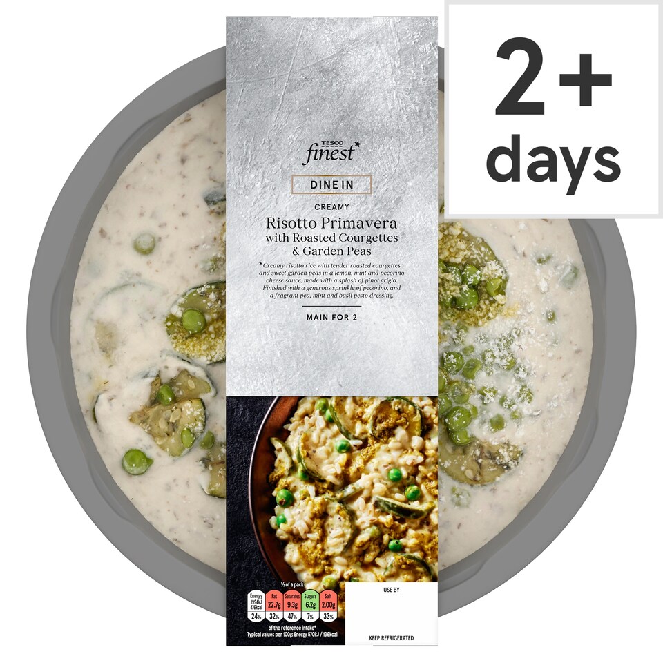 Tesco Finest Primavera Risotto with Pea & Mint Pesto 700g - Tesco Groceries