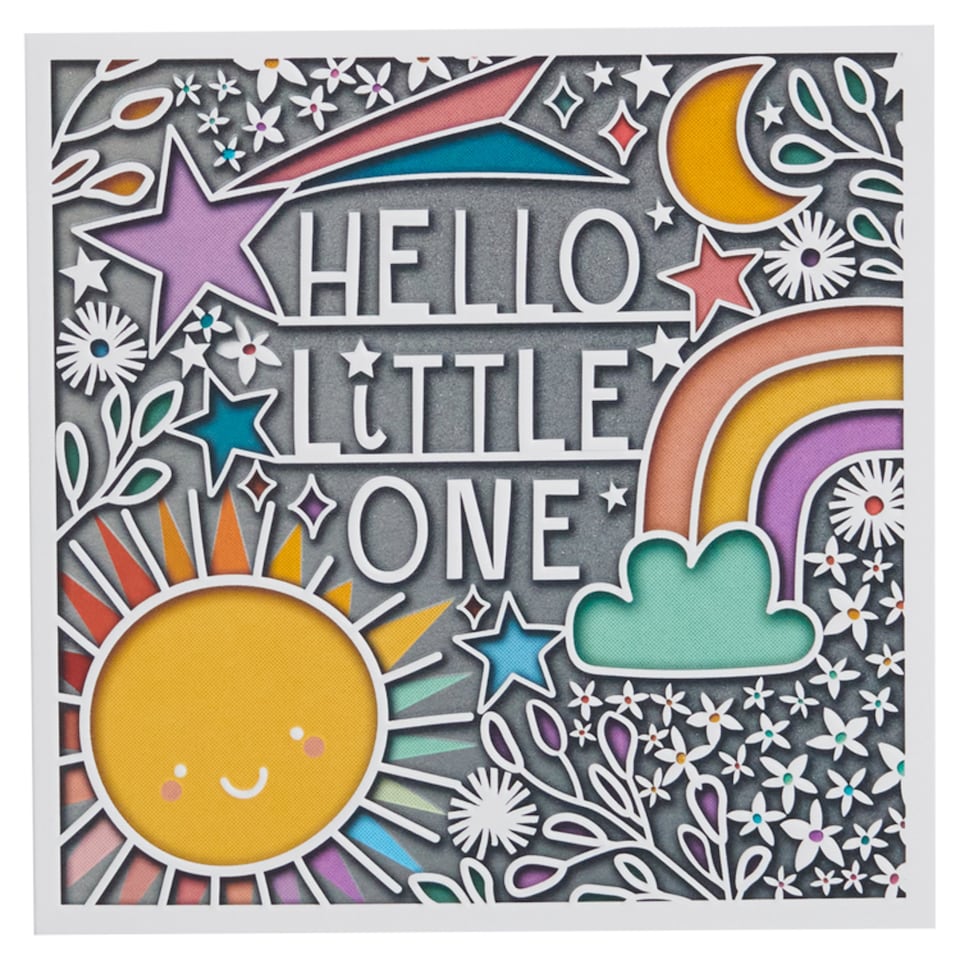 Inkdrops New Baby Card Hello Little One - Tesco Groceries