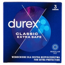 Durex Classic Extra Safe Regular Fit prezervatívy 3 ks - Tesco Groceries