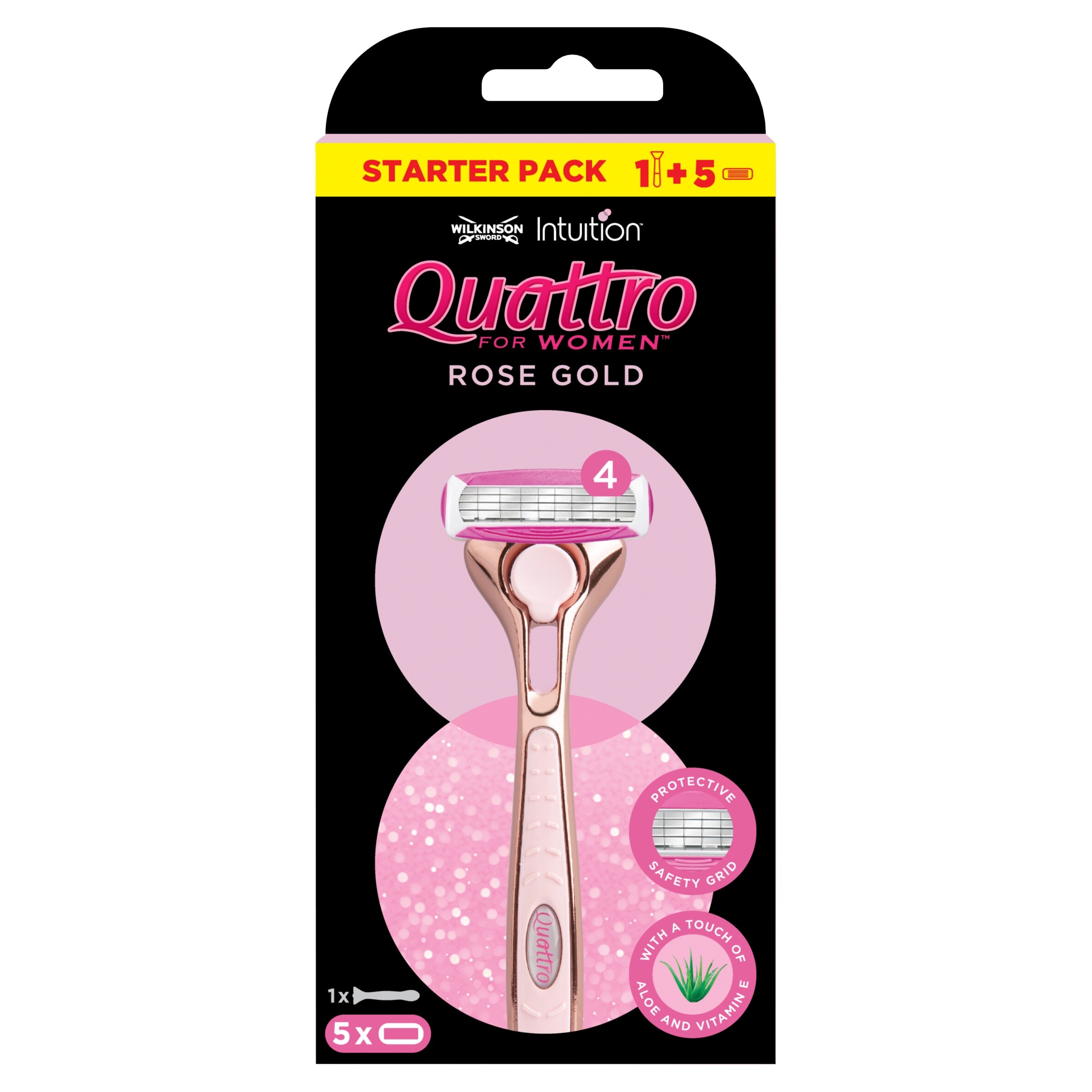 Wilkinson Sword Intuition Quattro for Women Rose Gold 4 ultravékony ...