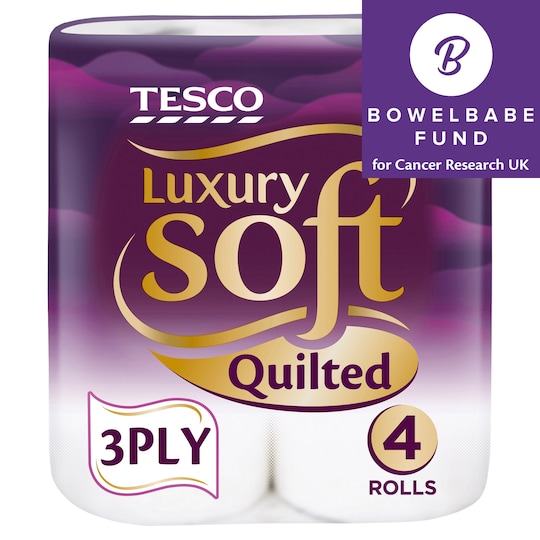 Tesco Luxury Soft Quilted Toilet Tissue 4 Rolls - Tesco Groceries