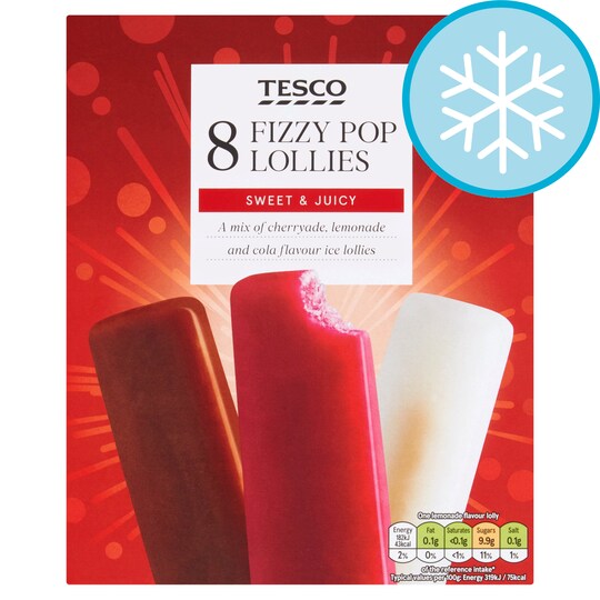 Tesco Fizzy Pop Lollies 8 X 55Ml - Tesco Groceries