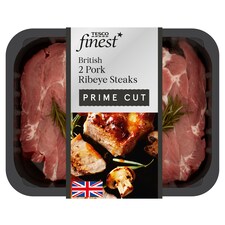 Tesco Finest Pork Ribeye Steaks 402G - Tesco Groceries