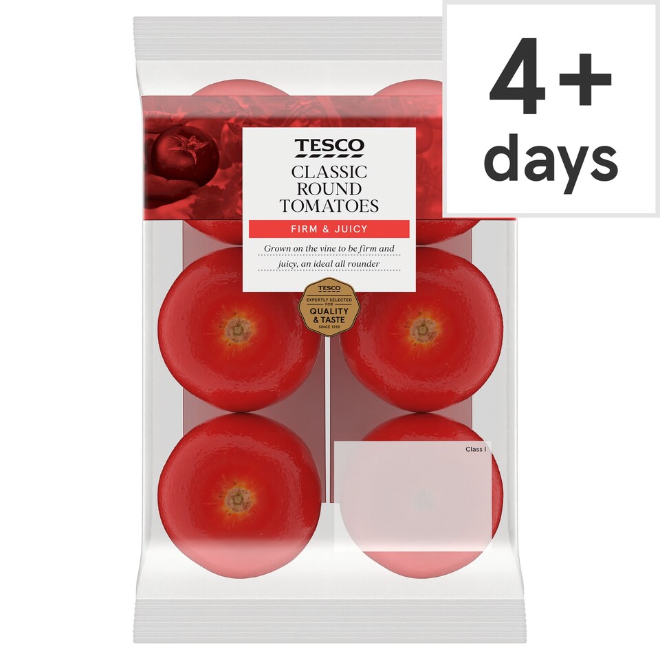 Tesco Classic Round Tomatoes 6 Pack - Tesco Groceries