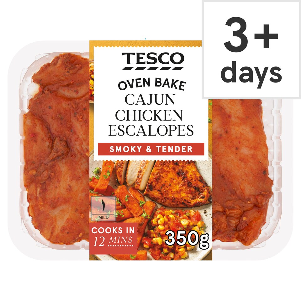 Tesco Cajun Chicken Escalopes 350g - Tesco Groceries
