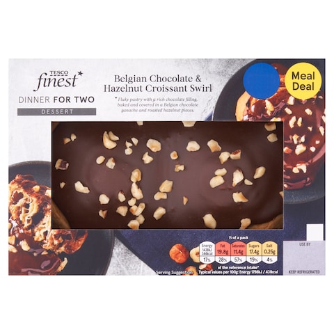 Tesco Finest Belgian Chocolate & Hazelnut Croissant Swirl 160G - Tesco ...
