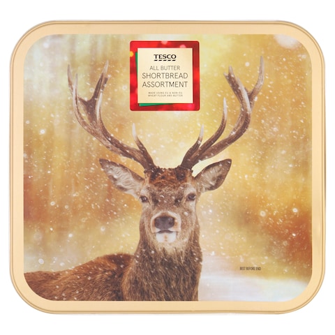 Tesco Shortbread Assortment Tin 500G - Tesco Groceries