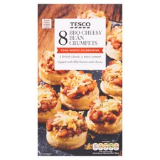 Tesco 8 BBQ Cheesy Bean Crumpets 176g - Tesco Groceries