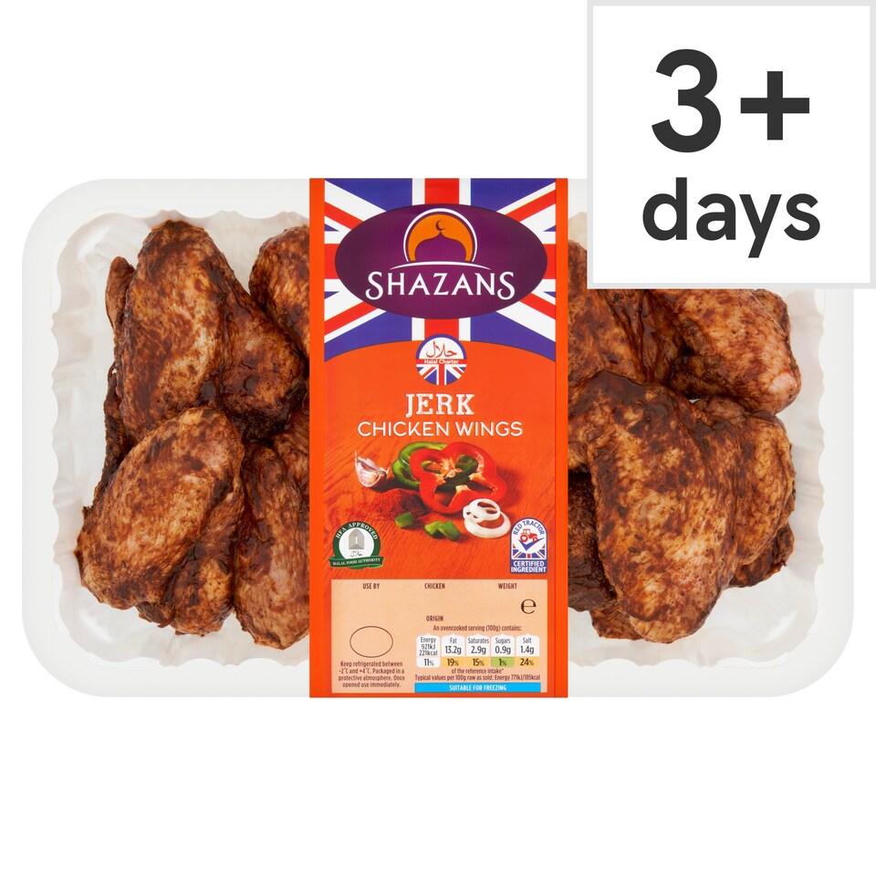 Shazans Jerk Chicken Wings 900G-1.1Kg - Tesco Groceries