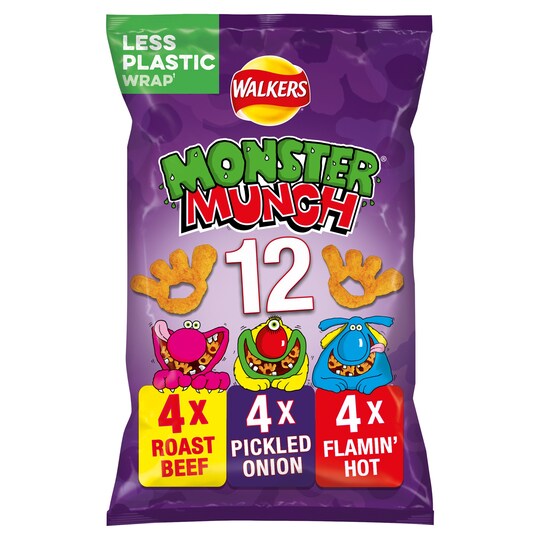 Walkers Monster Munch Variety Snacks 12X25g - Tesco Groceries