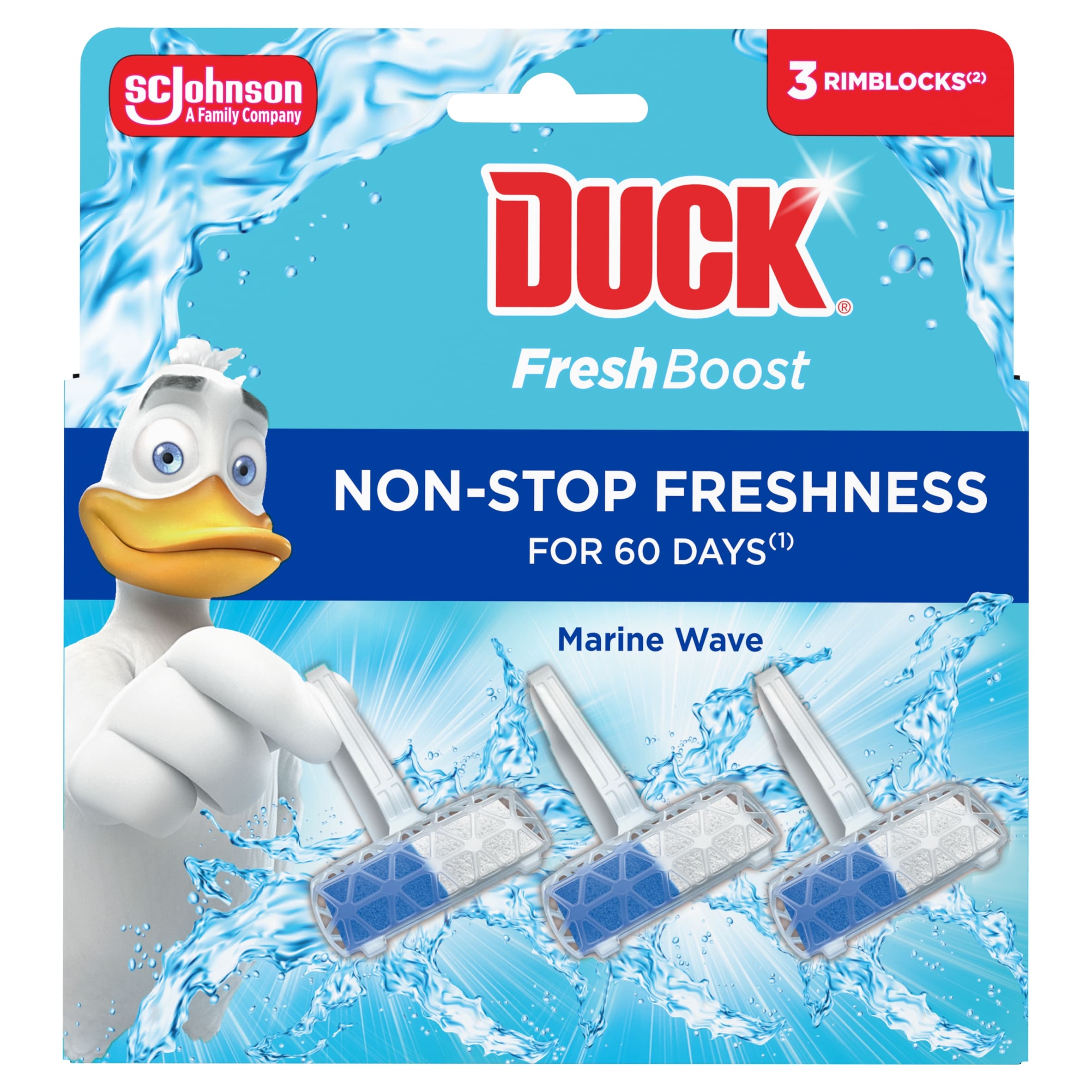 Duck Fresh Boost Marine Wave WC-öblít& rúd 3 x 16 g (48 g ) - Tesco ...