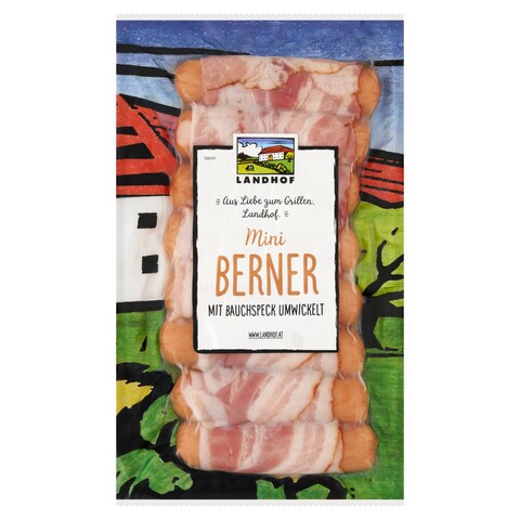 Landhof Mini Berner Würstel füstölt sertés grill húskészítmény sajttal ...