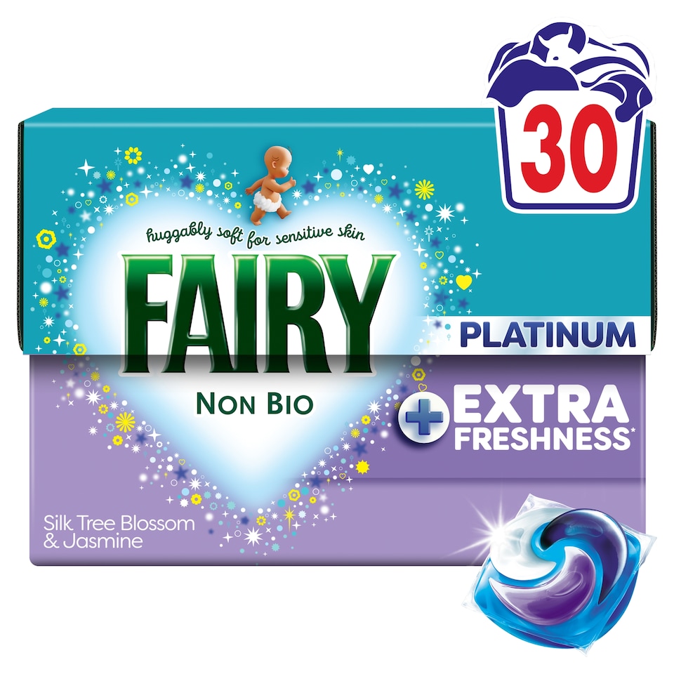 Fairy Platinum Laundry Detergent Silk Tree Blossom & Jasmine 30 Washes ...