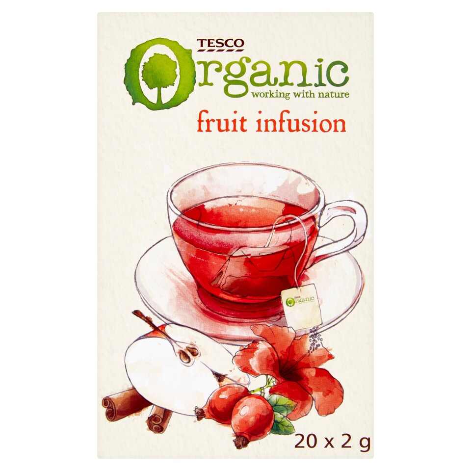 Tesco Fruit Infusion Organic Fruit Tea 20 Tea Bags 40 g - Tesco Groceries