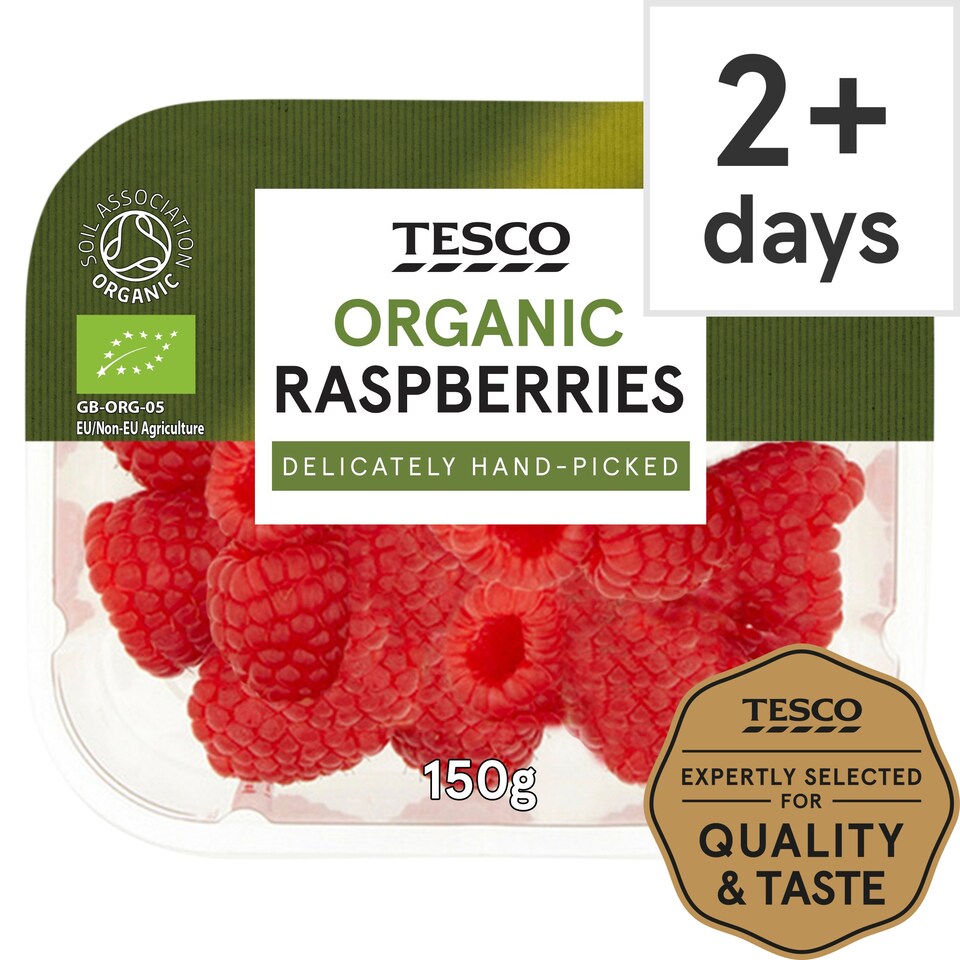 Tesco Organic Raspberries 150G - Tesco Groceries