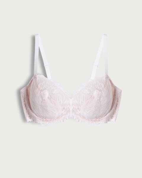 F&F Fuller Bust Lace Underwired Full Cup Bra in White - Tesco Groceries