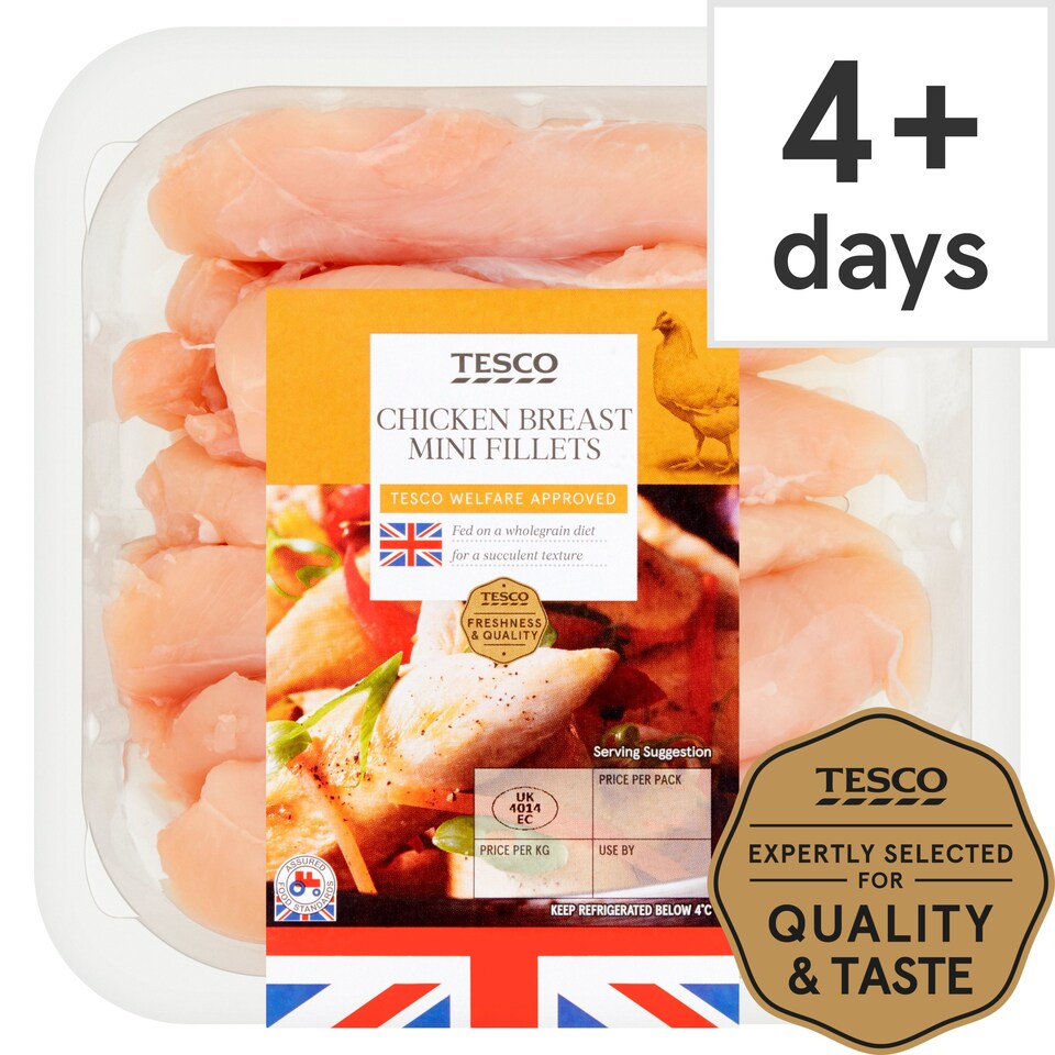 Tesco British Chicken Breast Mini Fillets 400G - Tesco Groceries