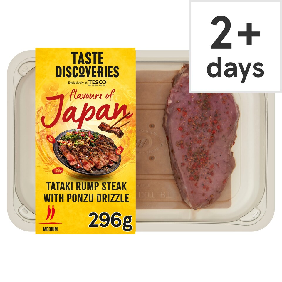 Tesco Taste Discoveries Flavours of Japan Tataki Rump Steak with Ponzu ...