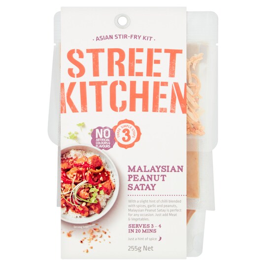 Street Kitchen Malaysian Satay Chicken Meal Kit 255G - Tesco Groceries