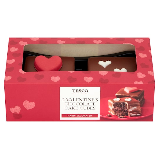 Tesco 2 Heart Chocolate Cubes - Tesco Groceries