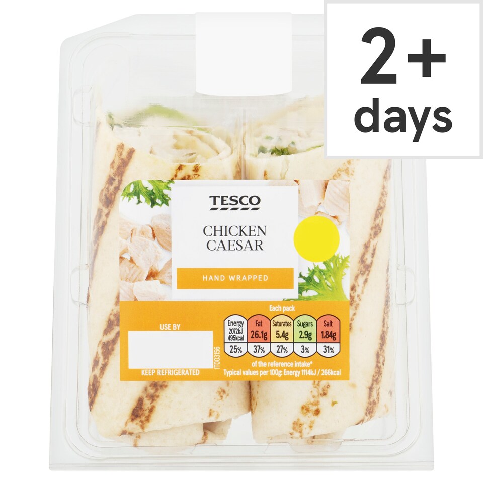 Tesco Chicken Caeser Wrap 186G - Tesco Groceries