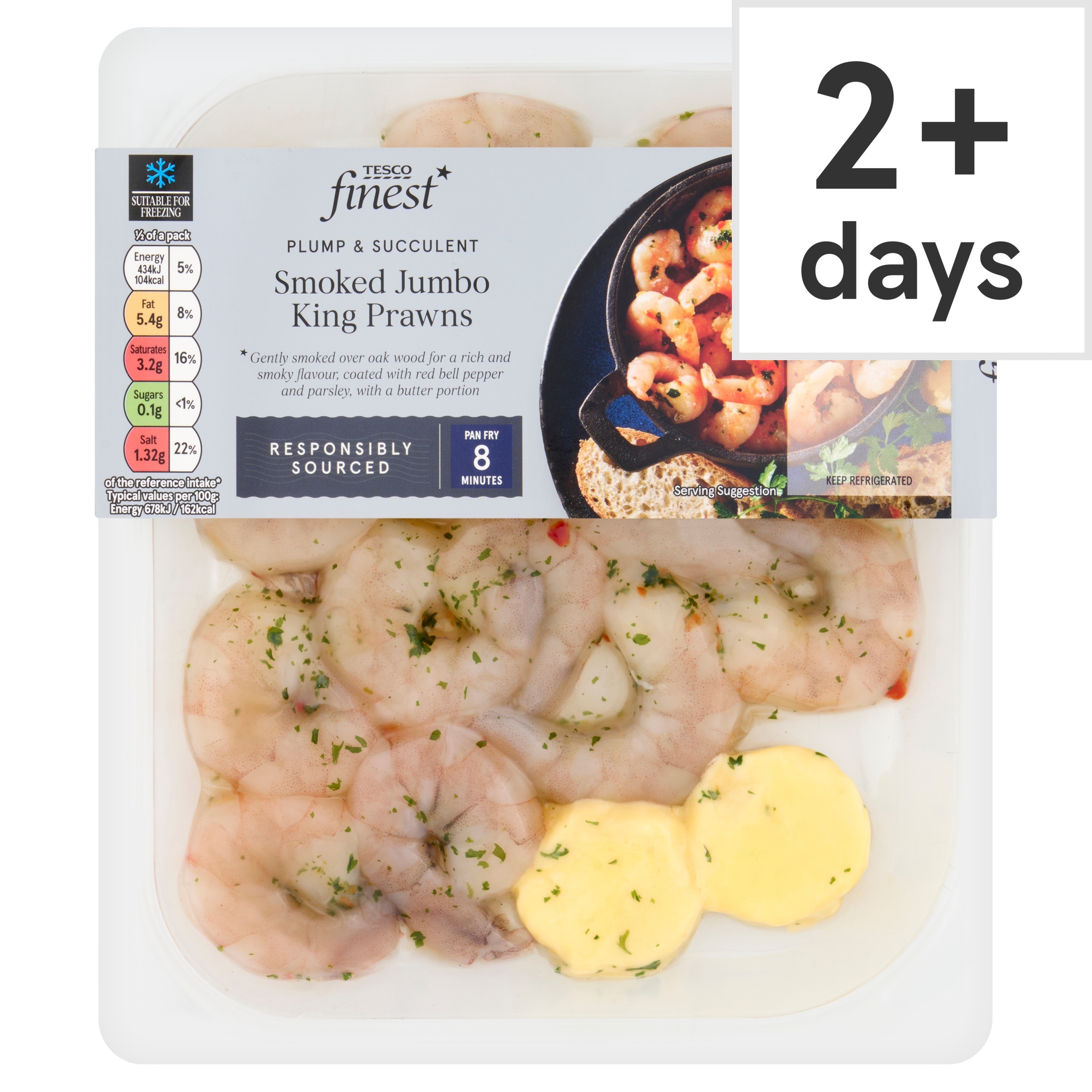Tesco Finest Smoked Jumbo King Prawns 180g - Tesco Groceries