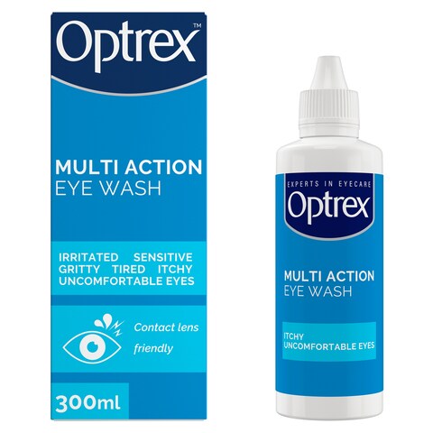 Optrex Multi Action Soothing Eye Wash For Irritated Eyes 300ml - Tesco ...