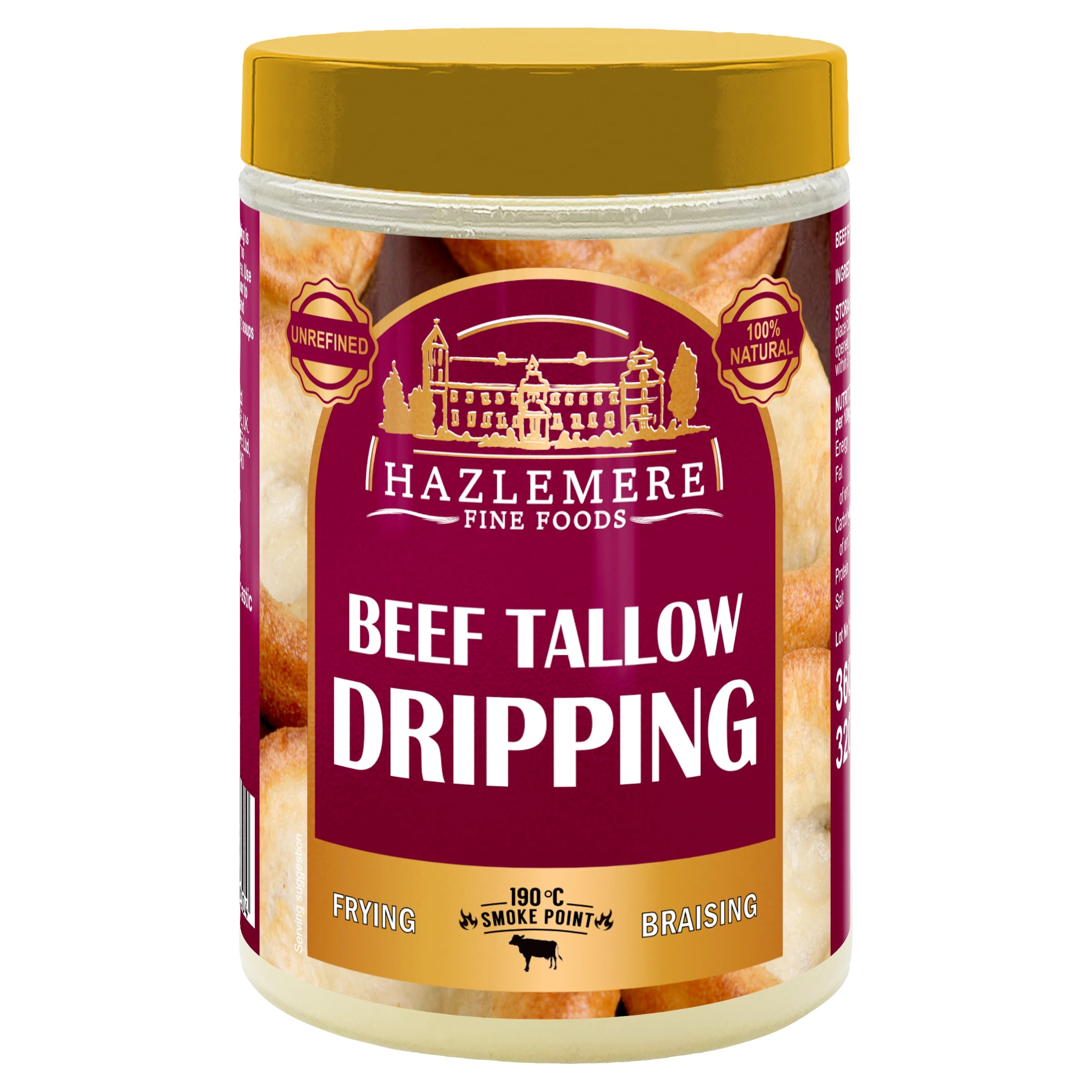 HAZLEMERE Premium Beef Dripping 320g - Tesco Groceries