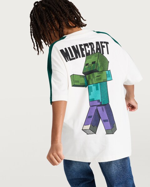 Minecraft Pure Cotton Crafting Since Alpha Slogan T-Shirt in White ...