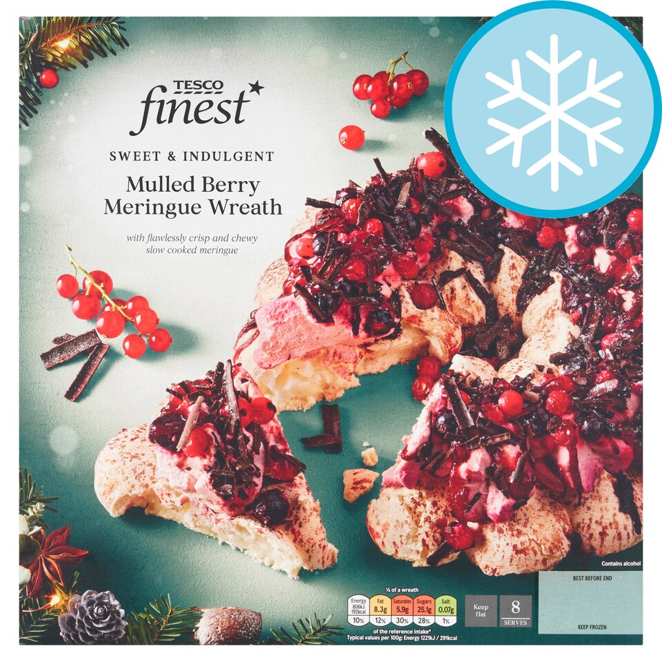 Tesco Finest Mulled Berry Meringue Wreath 530g - Tesco Groceries