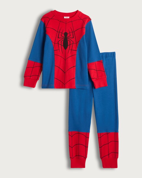 Marvel Spider-Man Pure Cotton Pyjama Set in Red Multi - Tesco Groceries