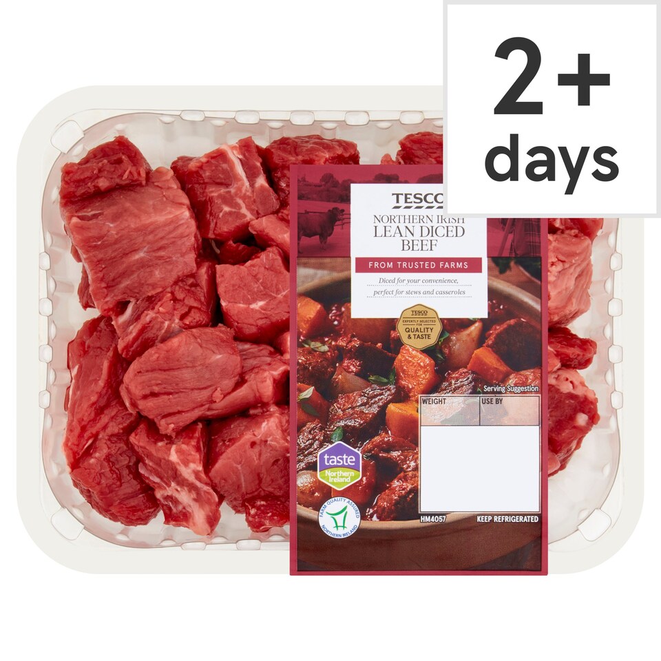 Tesco Northern Irish Lean Diced Beef 400g - Tesco Groceries