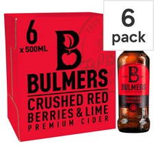 Bulmers Red Berries & Lime Cider 6X500ml Bottle - Tesco Groceries