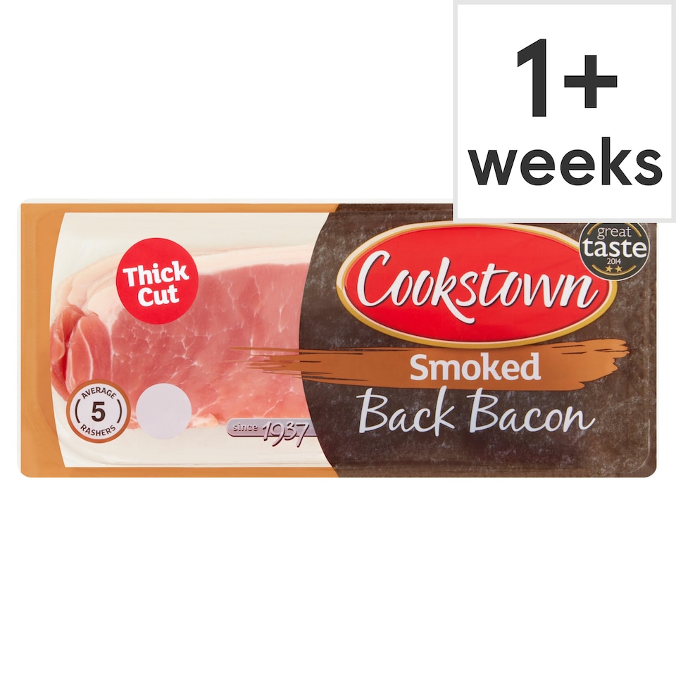 Cookstown Smoked Thick Cut Back Bacon 250G - Tesco Groceries