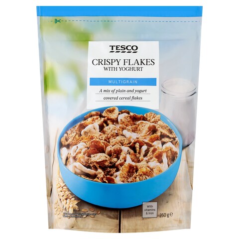 Tesco Crispy Flakes with Yoghurt 250 g - Tesco Groceries