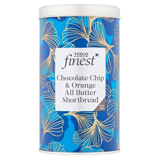 Tesco Finest Chocolate Chip & Orange Shortbread 160G - Tesco Groceries