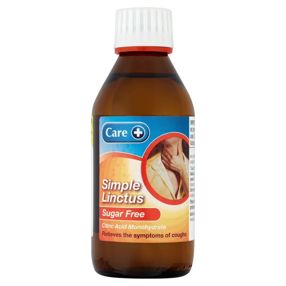 Care Simple Linctus Sugar Free Cough Relief Oral Solution 200ml - Tesco ...